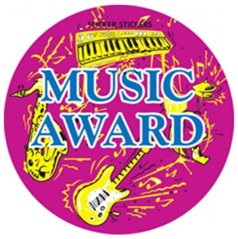 Music Award Stickers – School Merit Solutions
